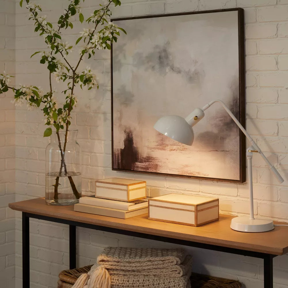 Cantilever Task Table Lamp (Includes LED Light Bulb) White - Threshold ...